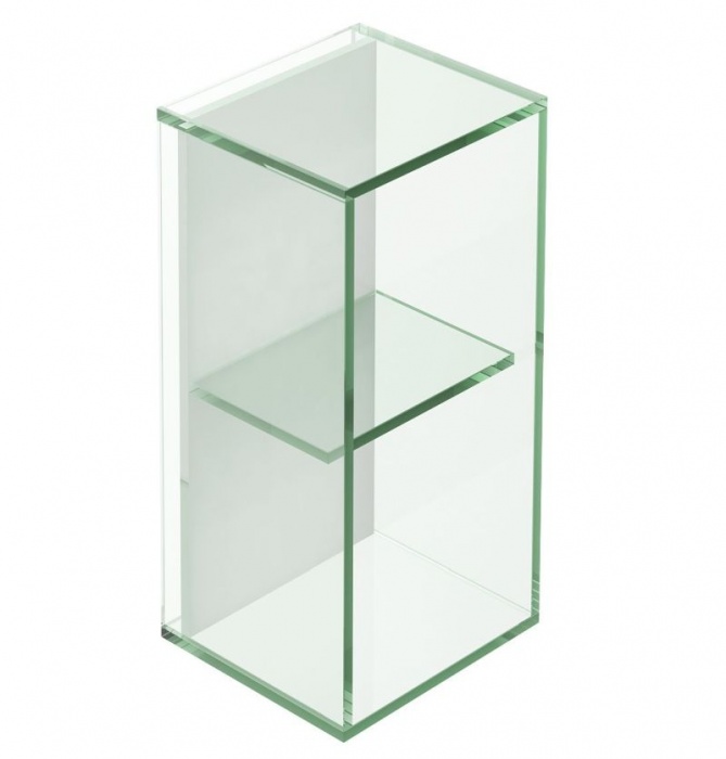 Pier 2 box glass shelf - clear - NotJustTaps.co.uk