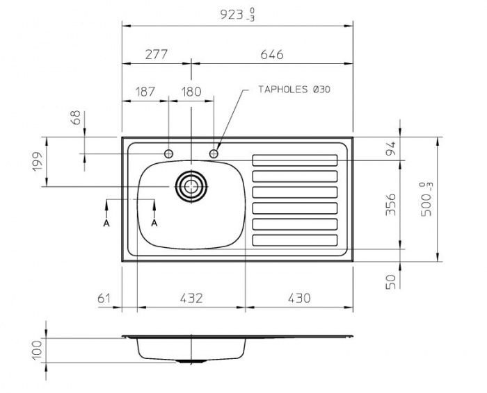 Hart 2 Tap Hole accessible Kitchen Sink - NotJustTaps.co.uk