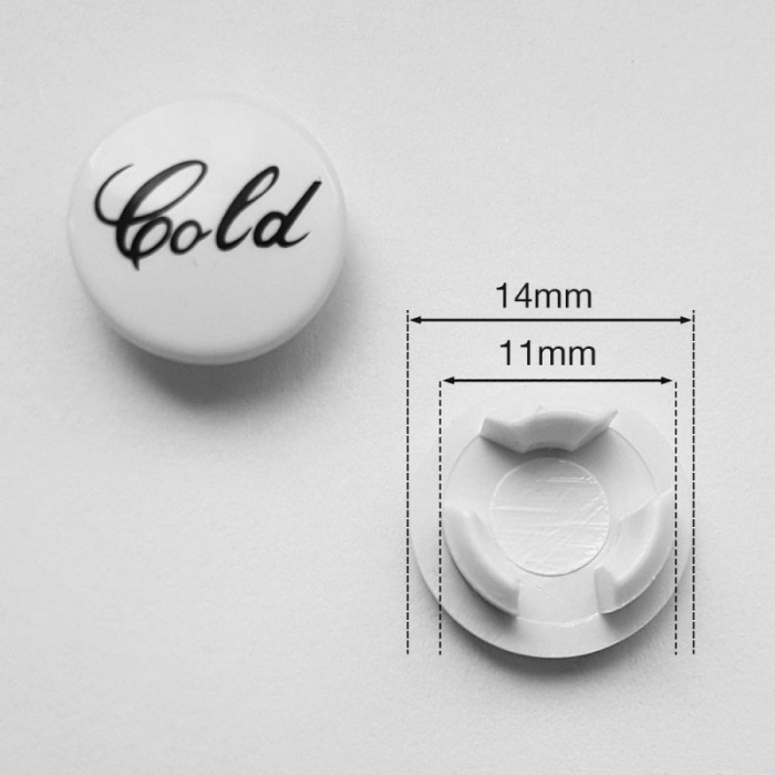 Replacement Push Fit Tap Insert Indicators - Pair of Hot & Cold ...