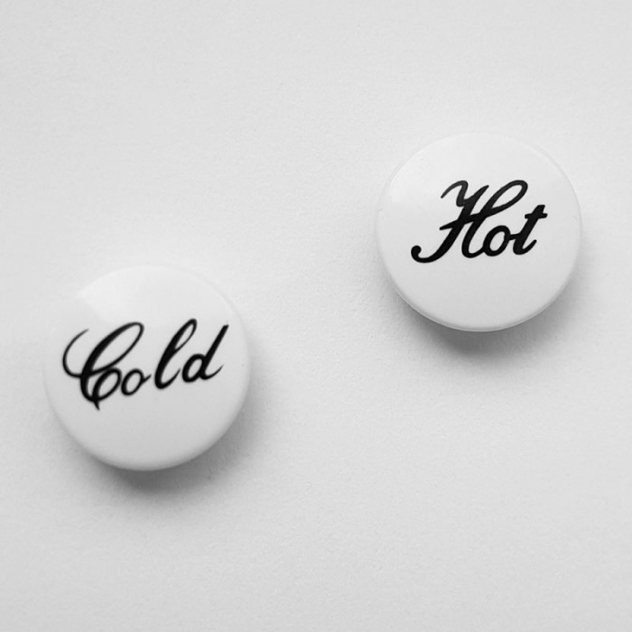 Replacement Push Fit Tap Insert Indicators - Pair of Hot & Cold ...