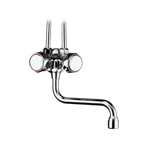 Wall mounted mixer tap for water heater fed water - NotJustTaps.co.uk