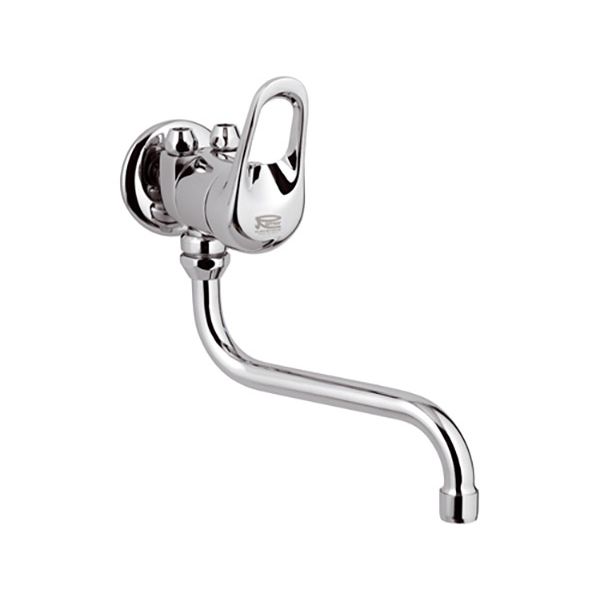 Single Lever Monobloc Wall Sink Mixer - NotJustTaps.co.uk