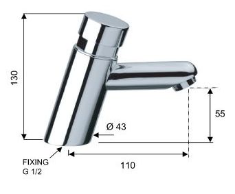 Commercial Series Designer Timed Flow Basin Tap - NotJustTaps.co.uk