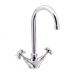 Kitchen Mixer Taps - Classic Edwardian Swan neck Tap - NotJustTaps.co.uk