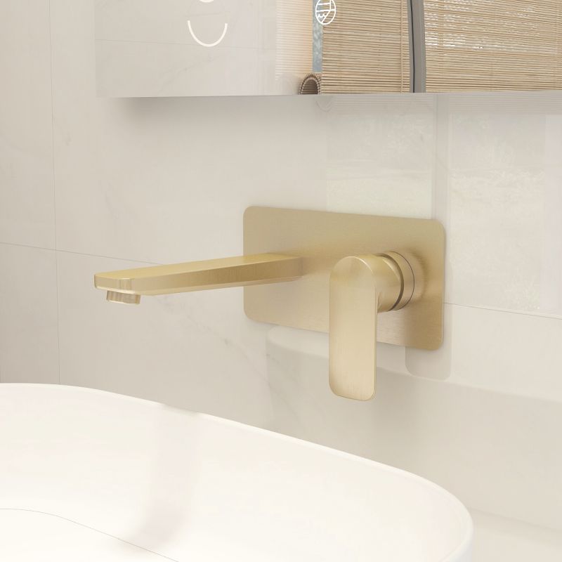 Suburb Wall Mounted Basin Mixer - Brushed Brass - NotJustTaps.co.uk