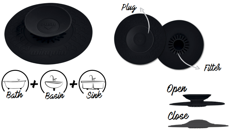 Superplug universal plug for kitchens and bathrooms - NotJustTaps.co.uk