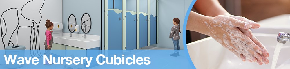 Wave Nursery Toilet Cubicles - NotJustTaps.co.uk
