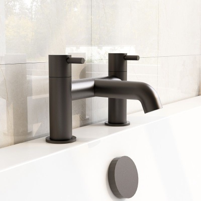 Ravine Bath Filler - Matte Black - NotJustTaps.co.uk