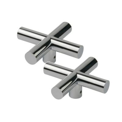 Profile Tall Modern Chrome Tap Cross Handles - NotJustTaps.co.uk